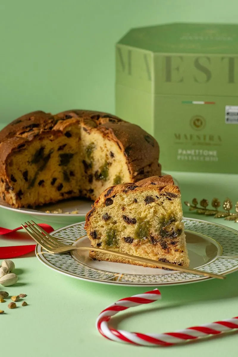 Panettone Creme Pistache/Chocolate 750g Maestra Per La Pastina - World Wine